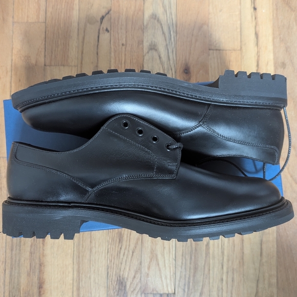 sanders | Shoes | Sanders Commando Gibson Derby Shoes Black Leather Lug ...